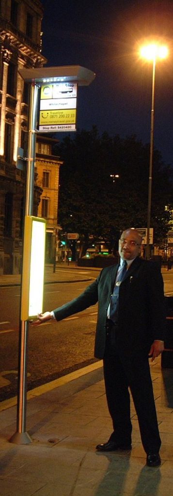 Solar Powered Bus Stop Flag UK | Illuminated & Durable - The Horizon Group